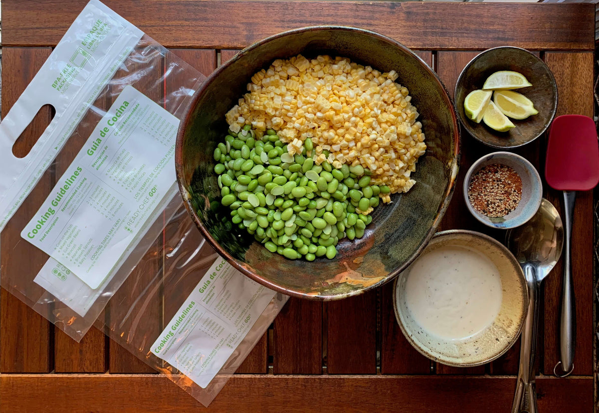 Corn & Eda Mame Esquites Vegetable Side Dish | Ready. Chef. Go!